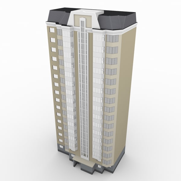 3d russian residential building model