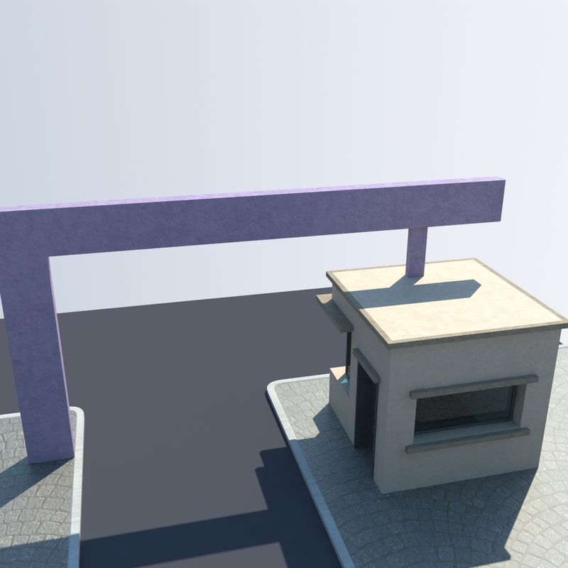 free gate entrance 3d model