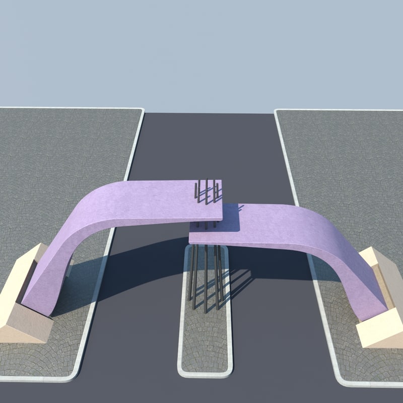 3d gate entrance model