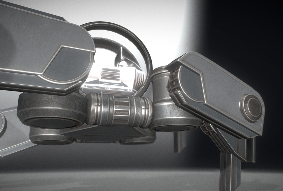 3d futuristic terrain walker basic model