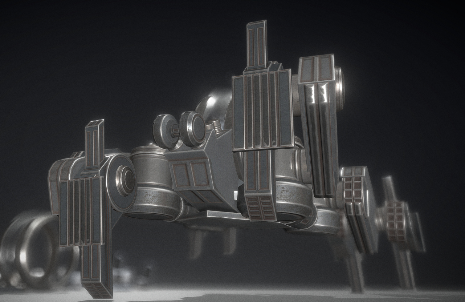 3d futuristic terrain walker basic model