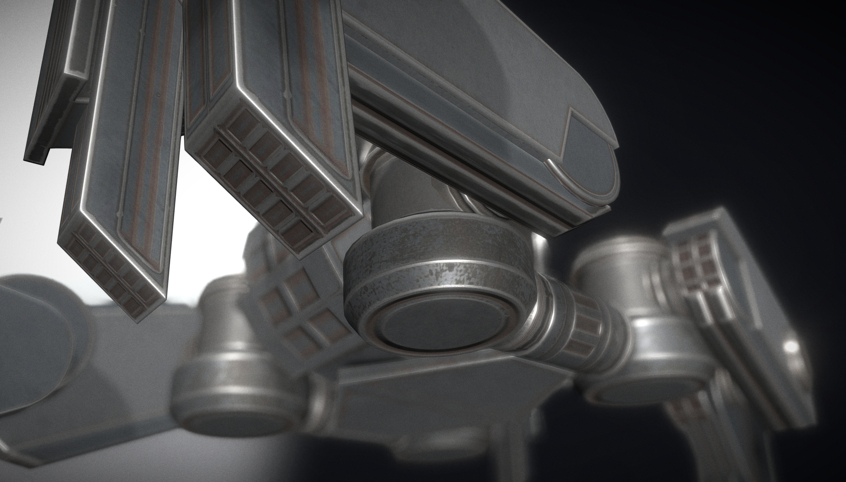 3d futuristic terrain walker basic model