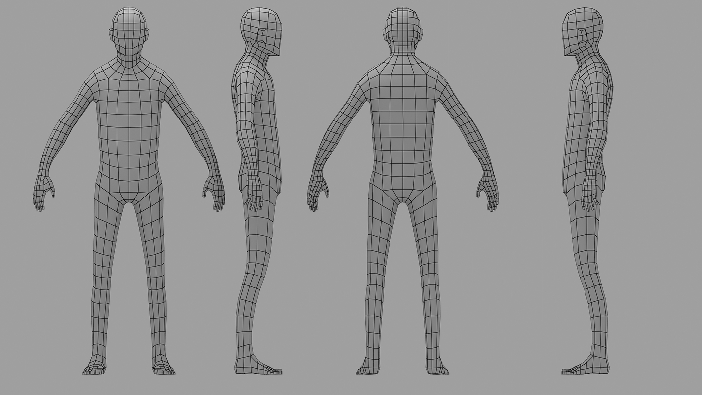 modelo 3d Base de malla humana - TurboSquid 1109571