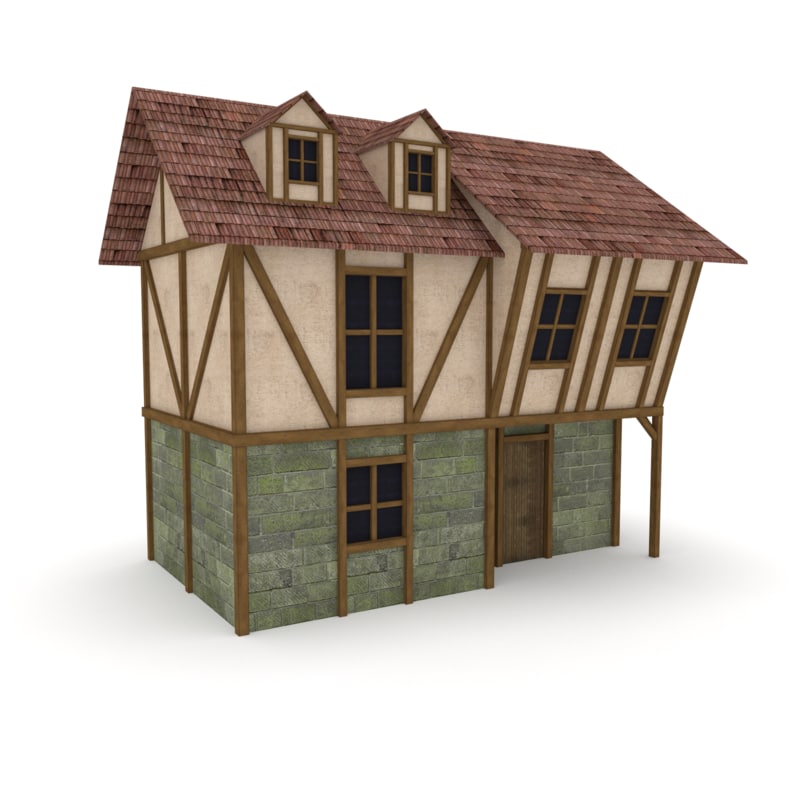 medieval cottage 3d model