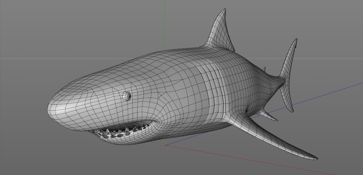 swim shark 3d model