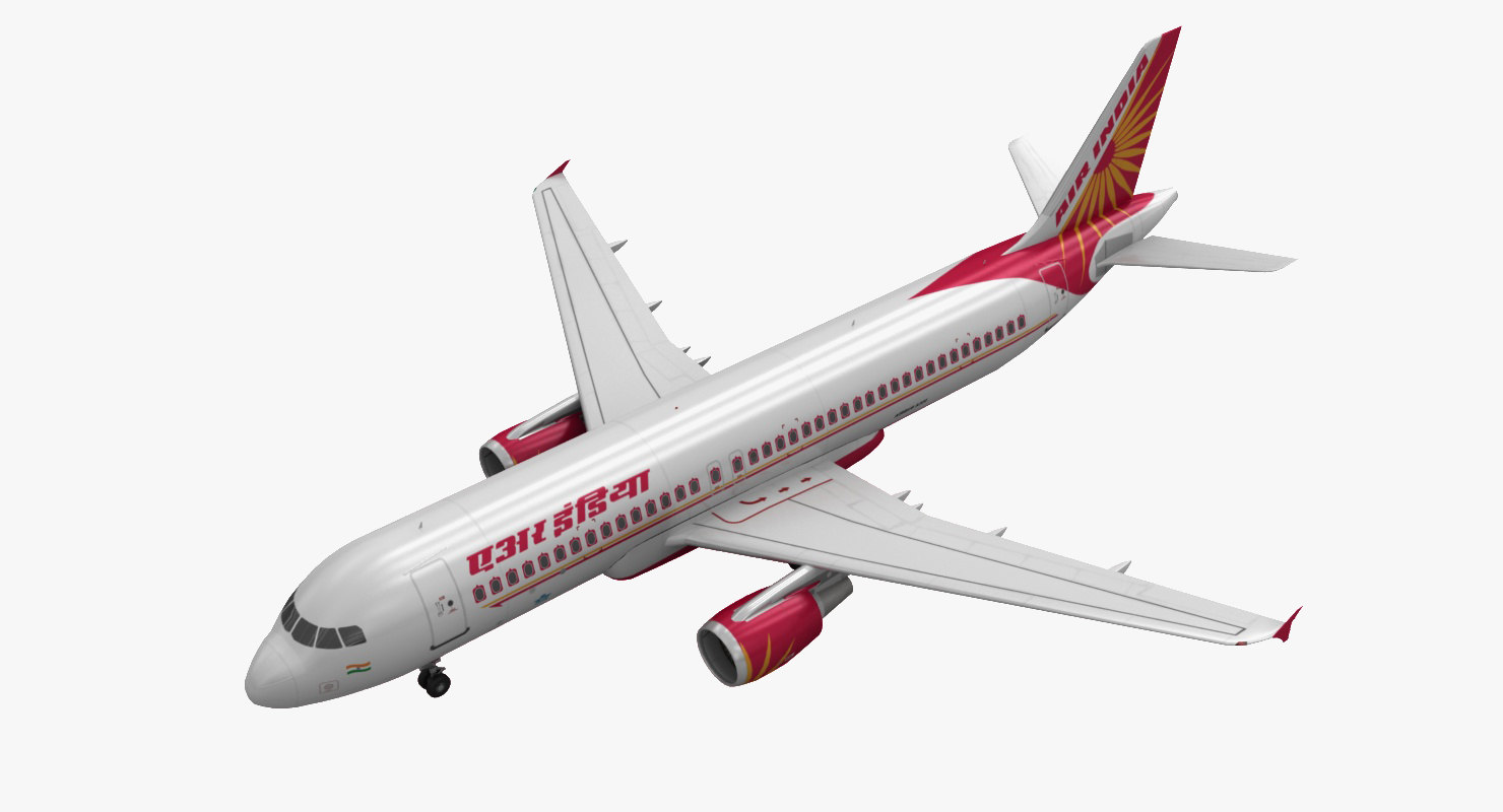 airbus a320 air india 3d model