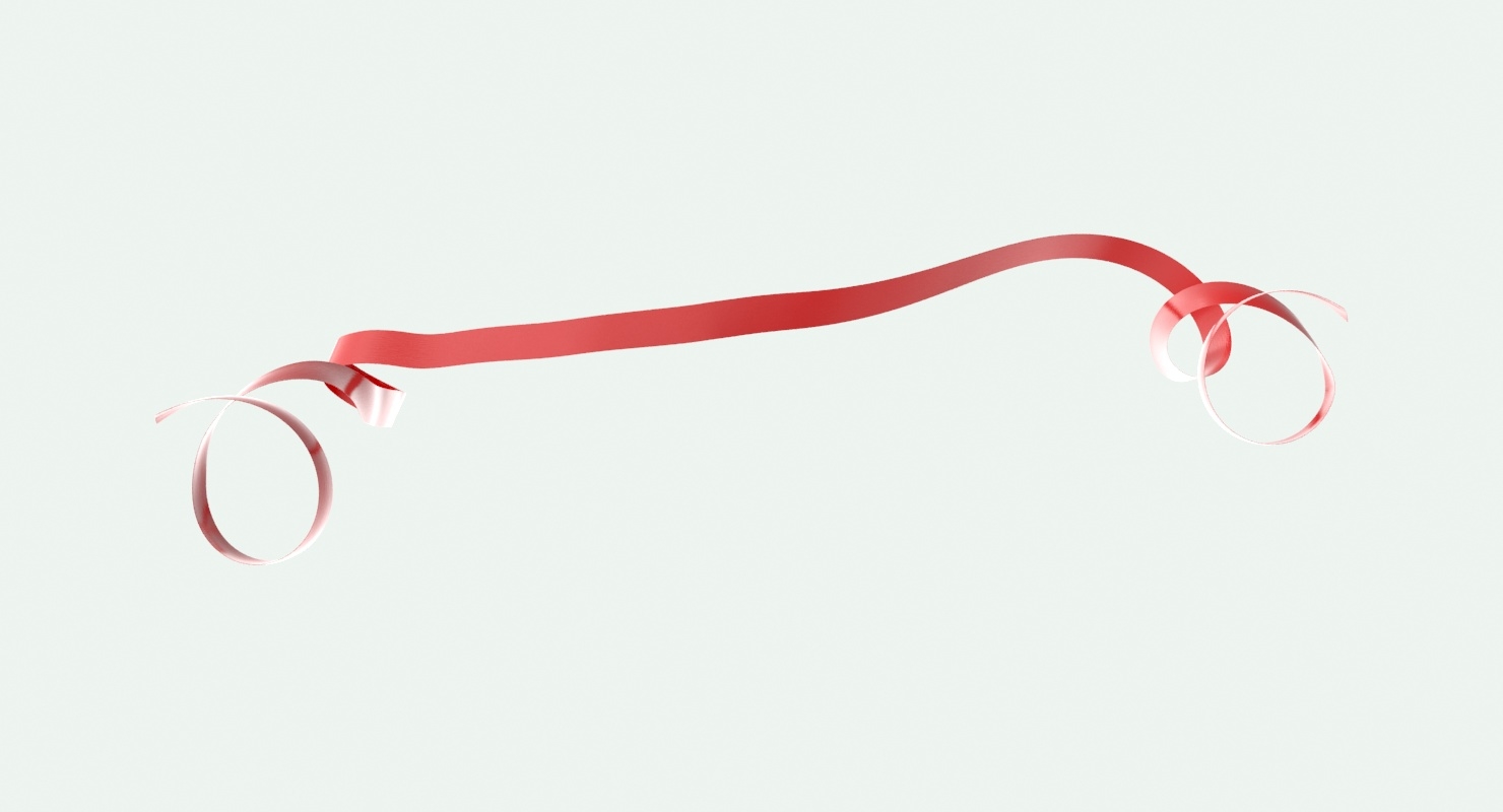 3d model ribbon untied