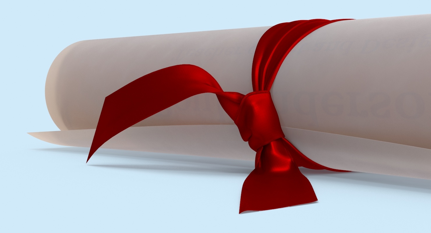 diploma scroll 3d model