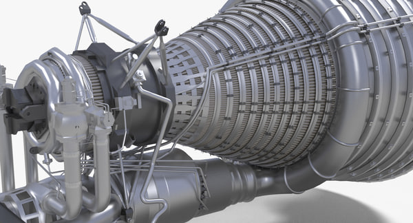 3d obj rocketdyne f1 rocket engine