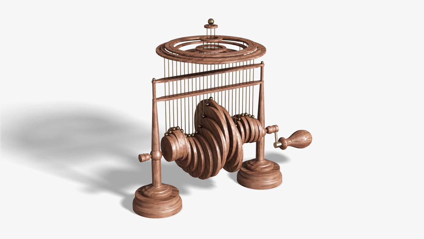 3d model of mechanical toy wave