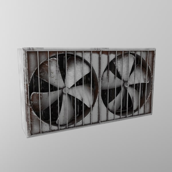 industrial wall fans 3d max