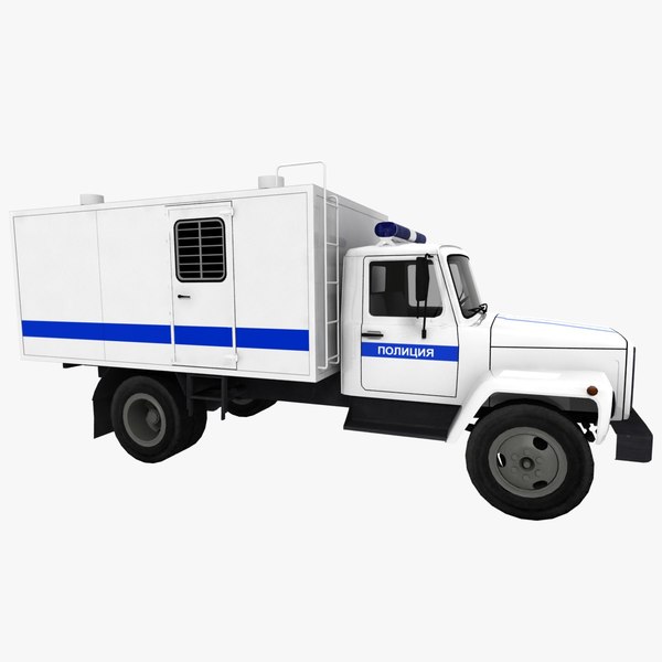 russian police gaz 3307 3d model