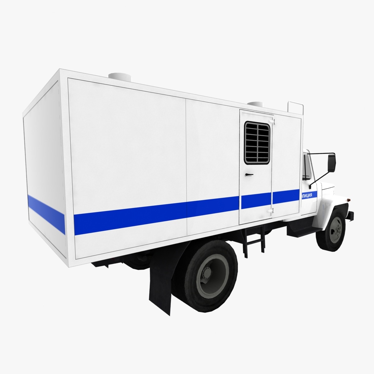 russian police gaz 3307 3d model