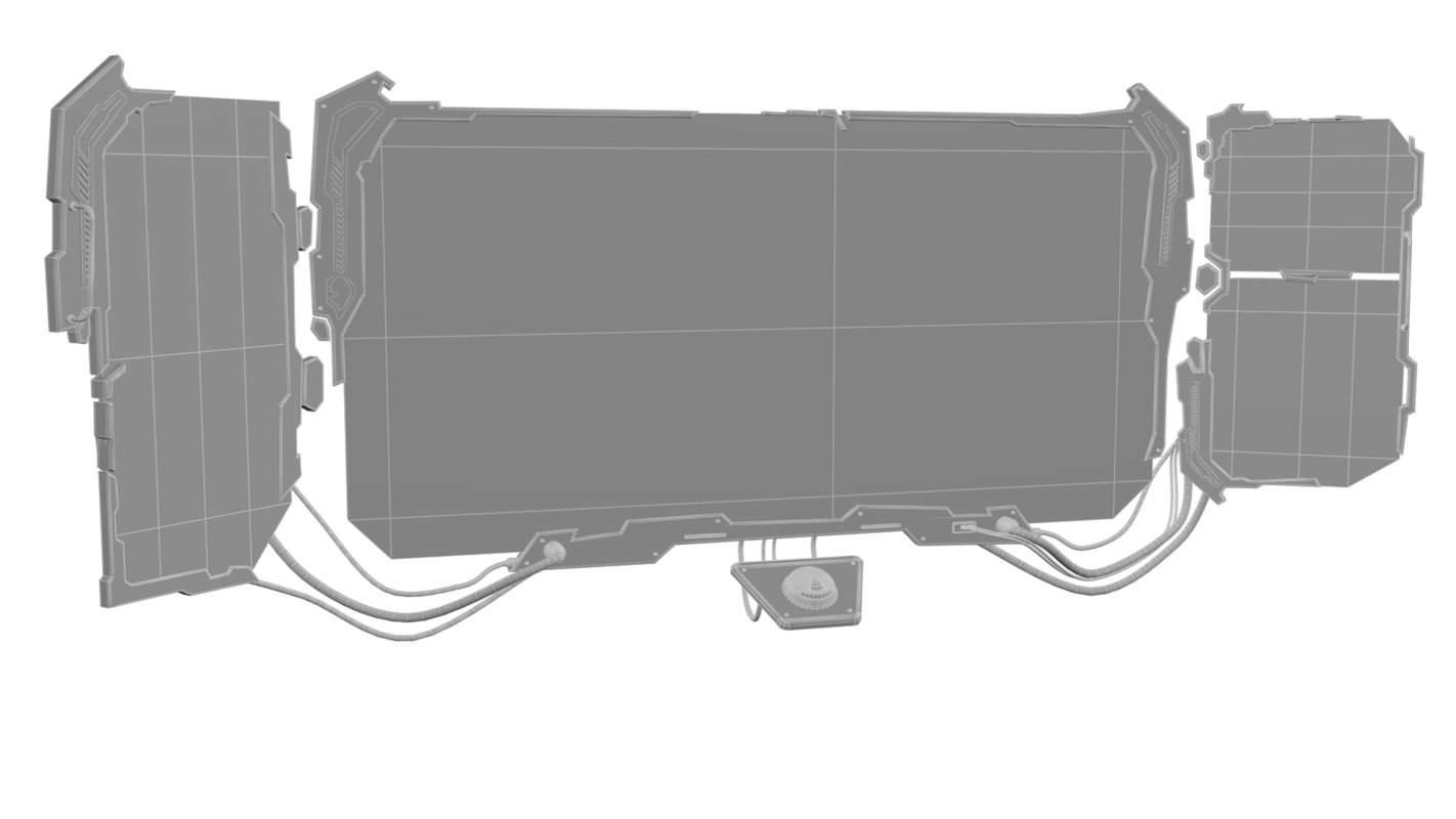 sci-fi monitor2 3d 3ds