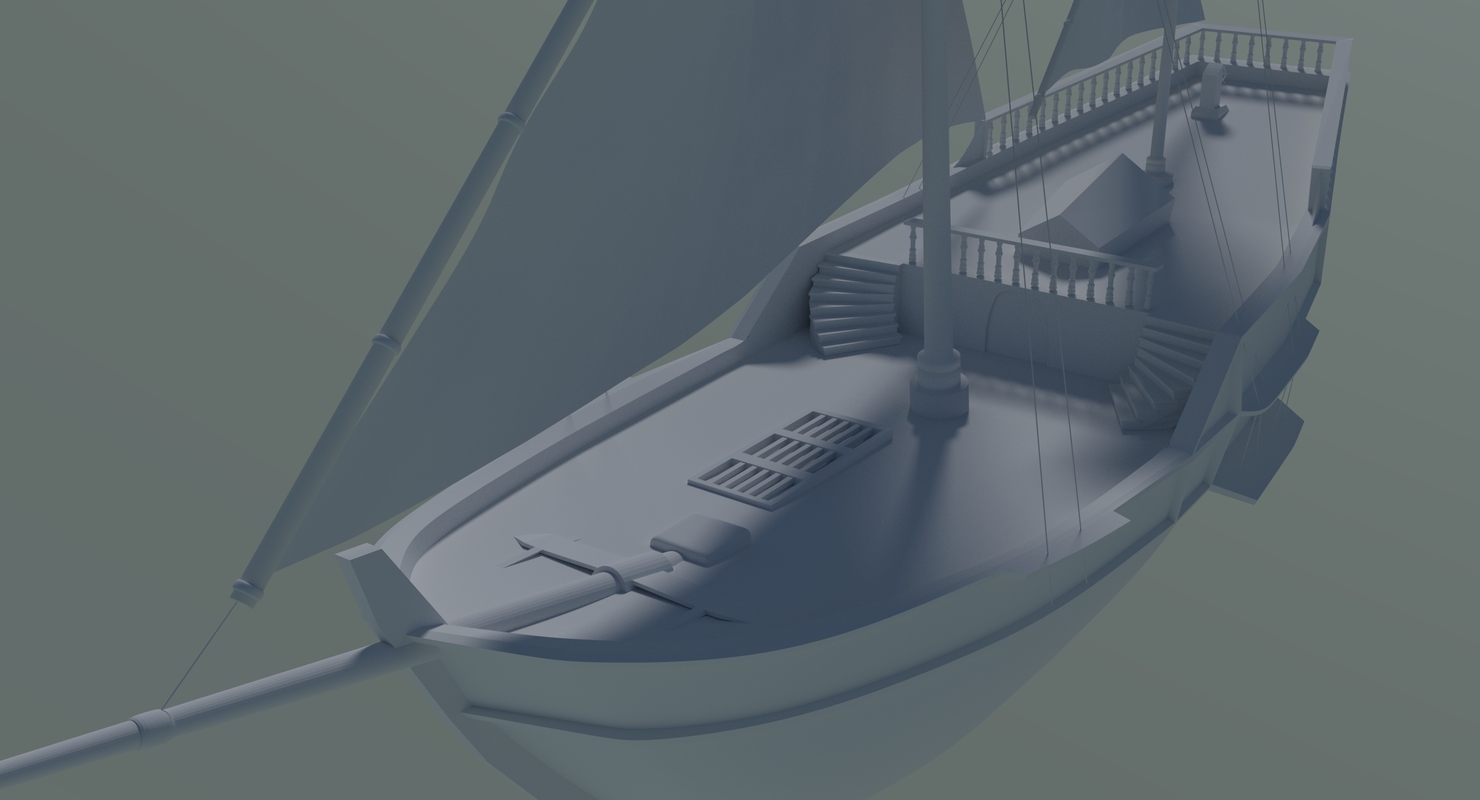 3d model of caravel ship