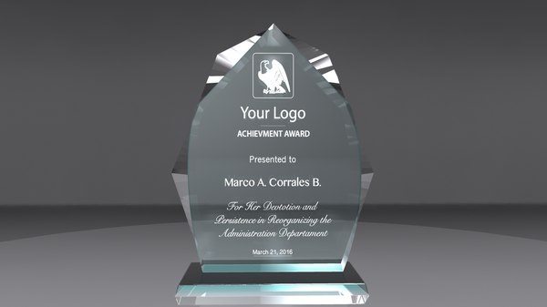award glass 3d model