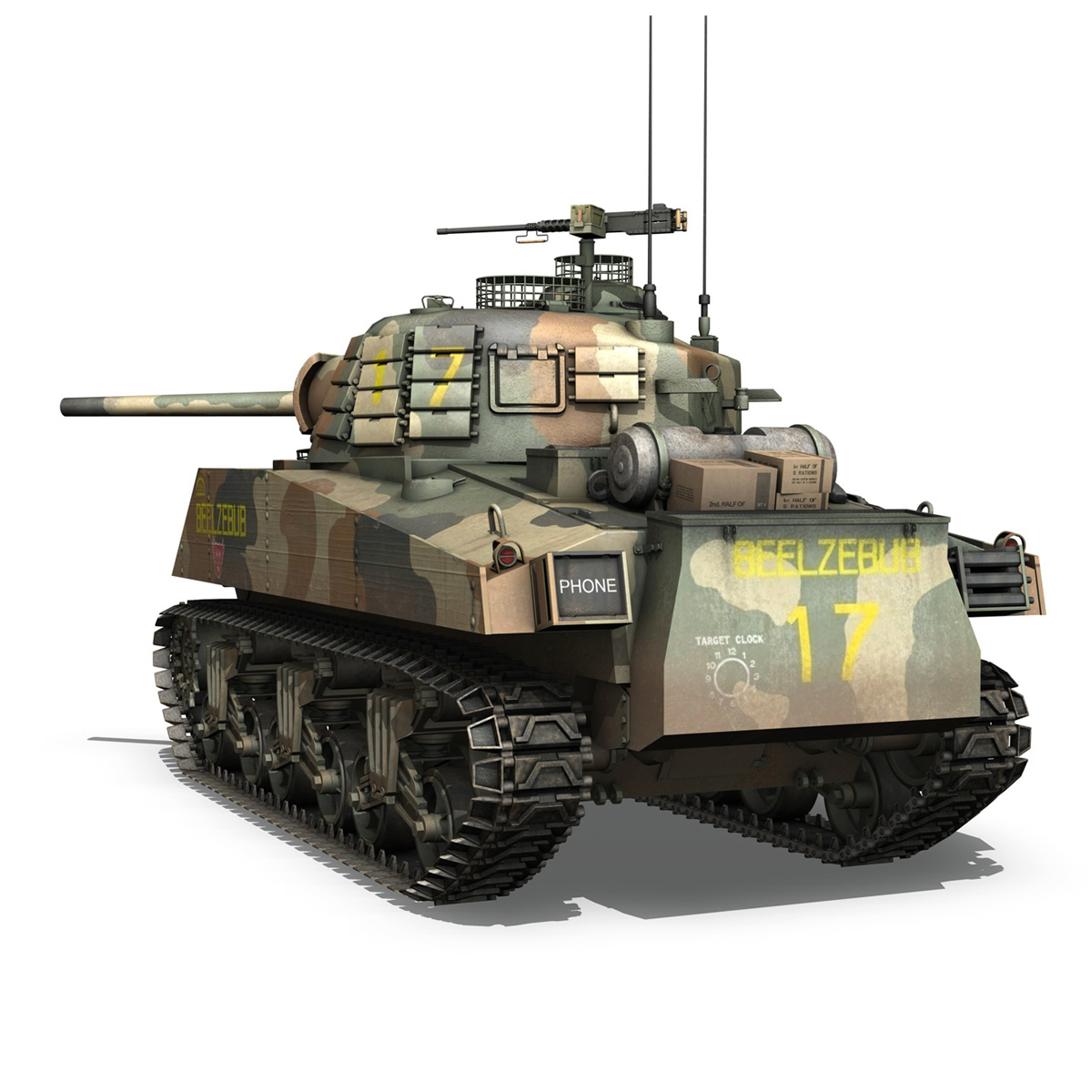 3ds max - shermans tank marine