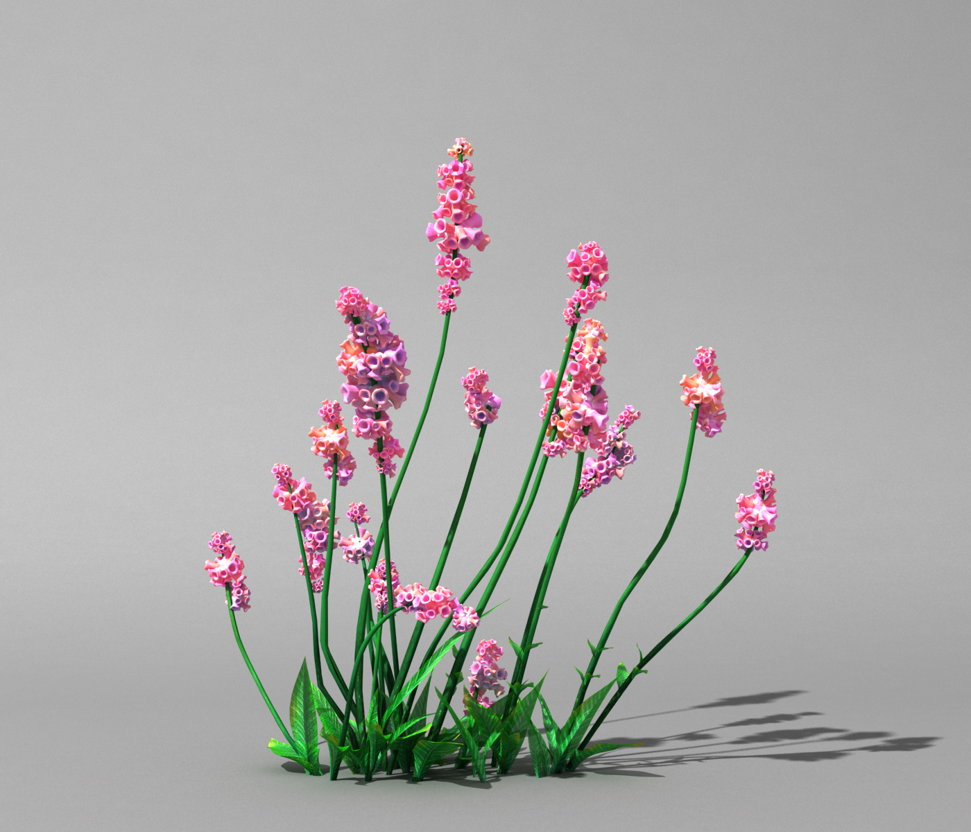 3d model of cartoon flower