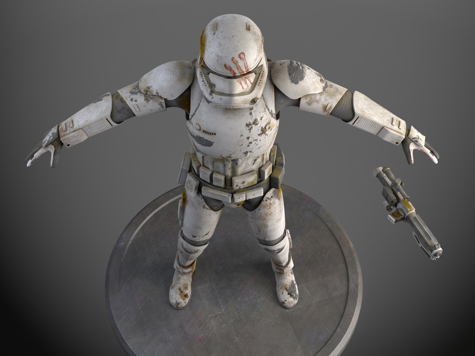 3d model dirty storm trooper
