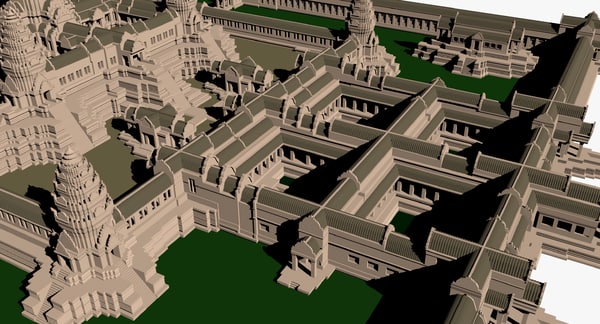 3d angkor wat model