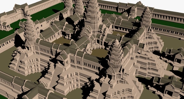 3d angkor wat model