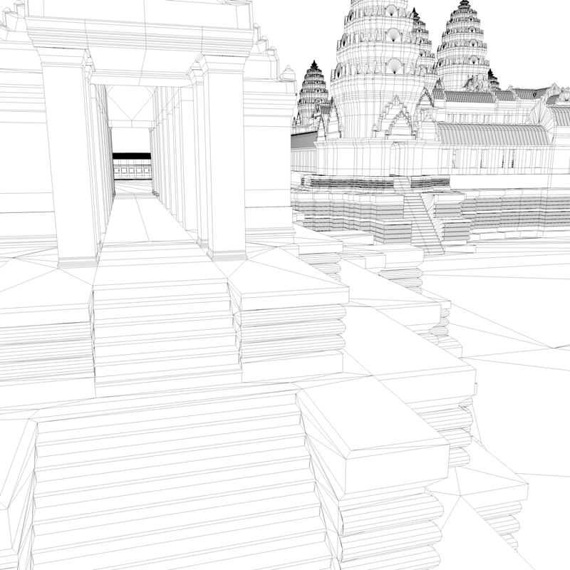 3d angkor wat model