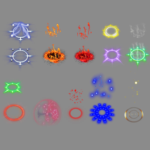 Animation aura isometric for