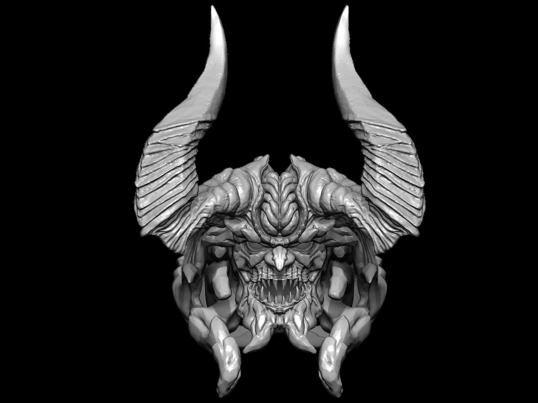 3d model monster head