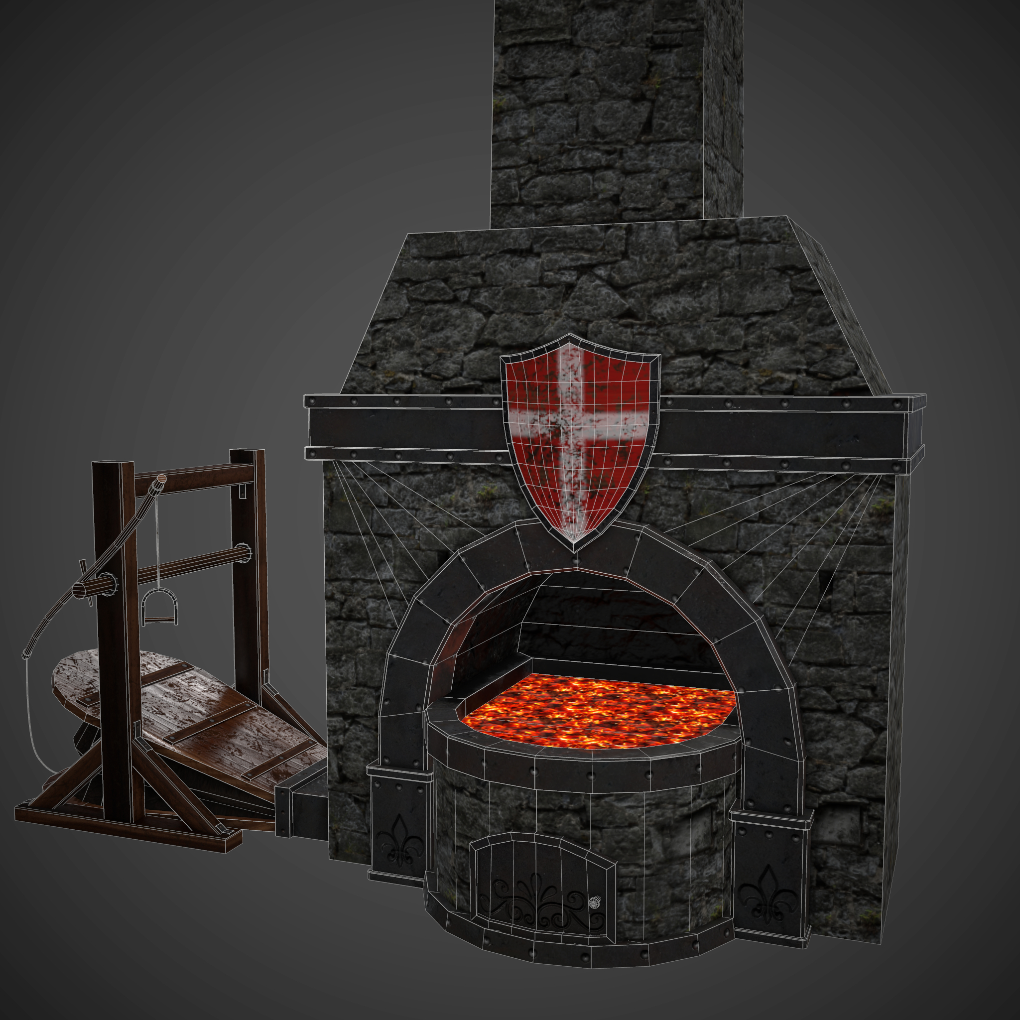 3d model blacksmith smith furnace