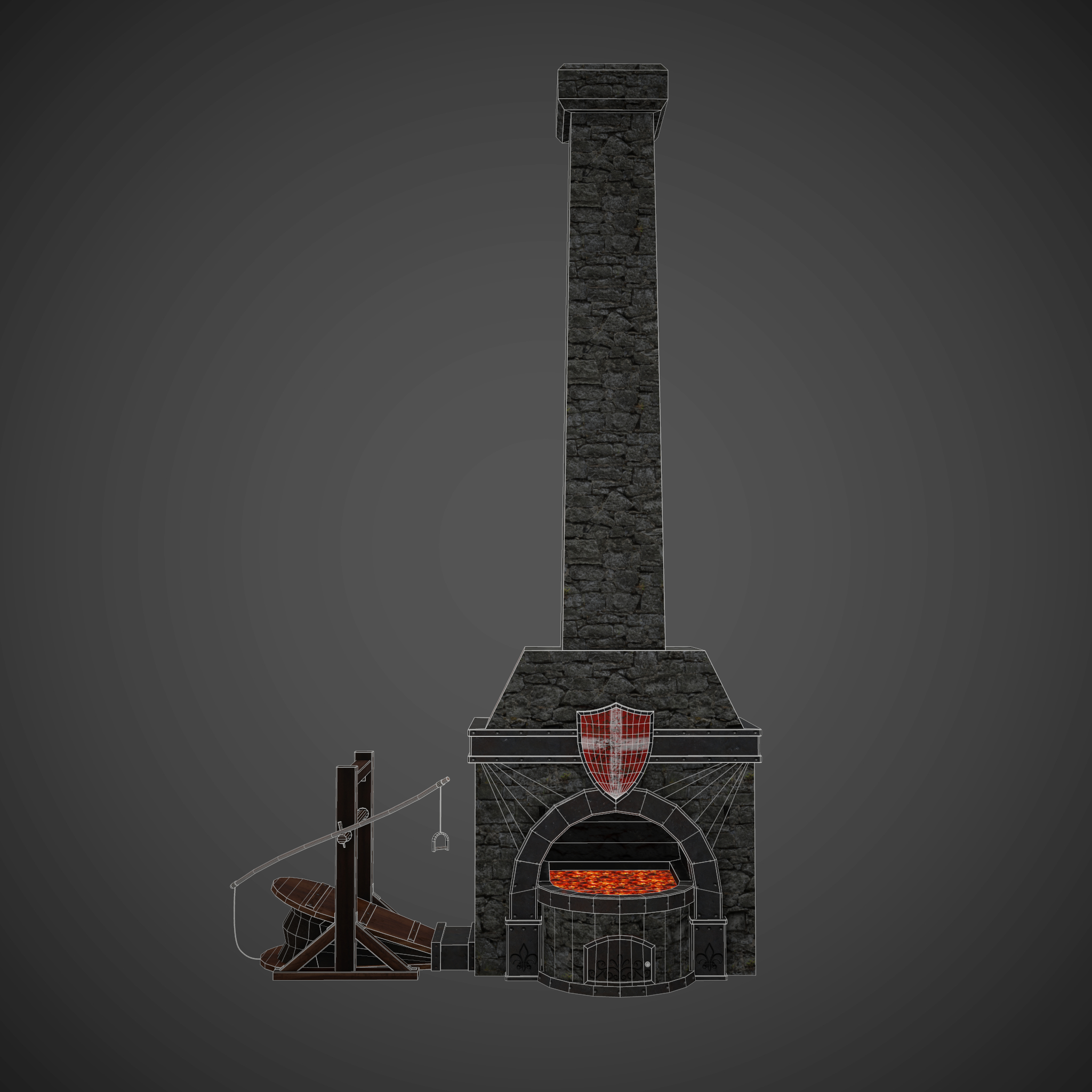3d model blacksmith smith furnace