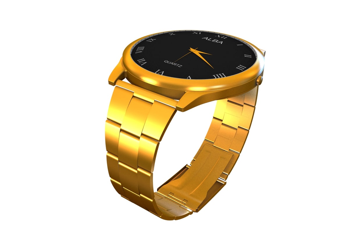 alba gold watch 3d model