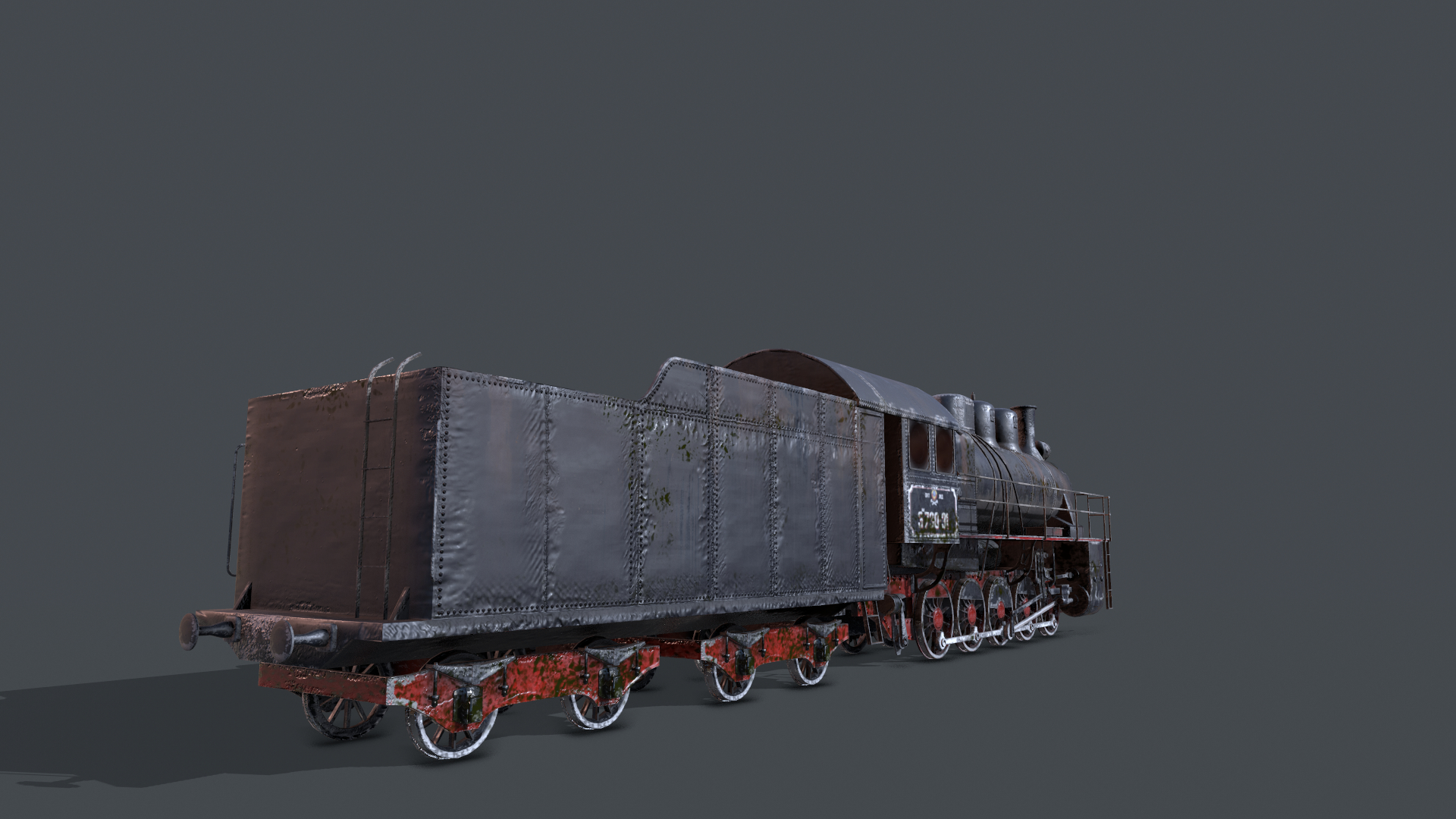 3d model soviet train em locomotive