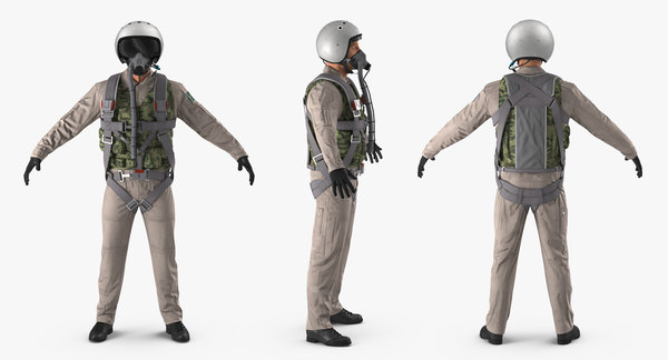 3d russian jet fighter pilot model