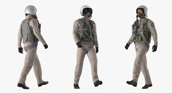 3d russian jet fighter pilot model