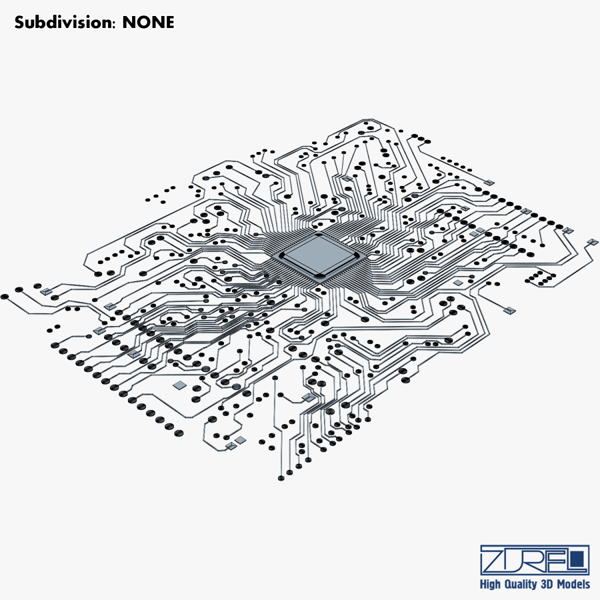 electronic circuit v 1 3d model