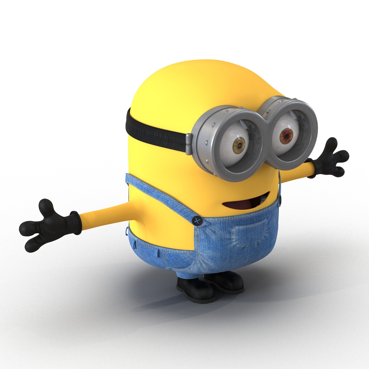 3d model short eyed minion rigged