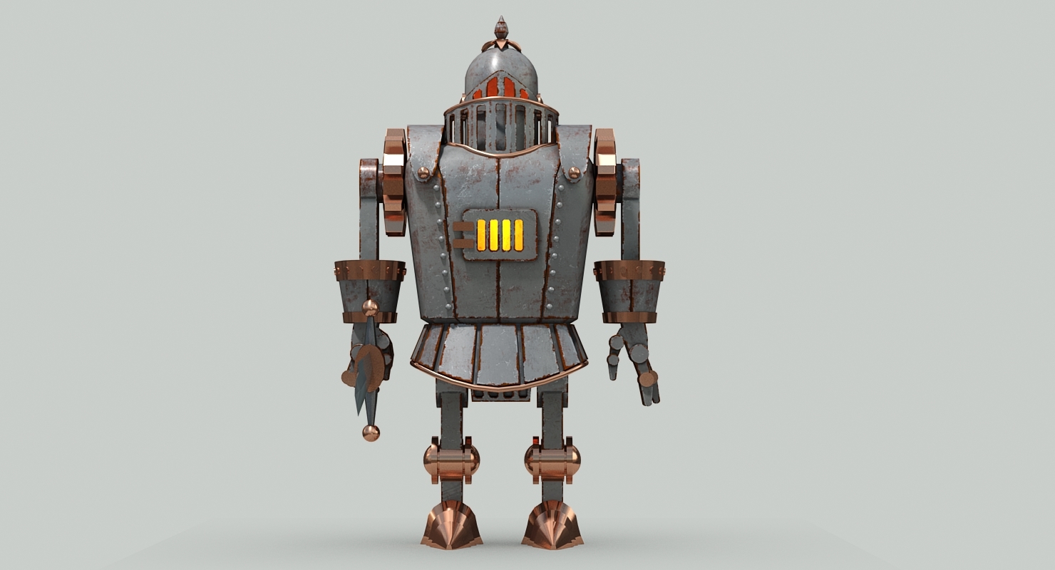 cartoon knight 3d model