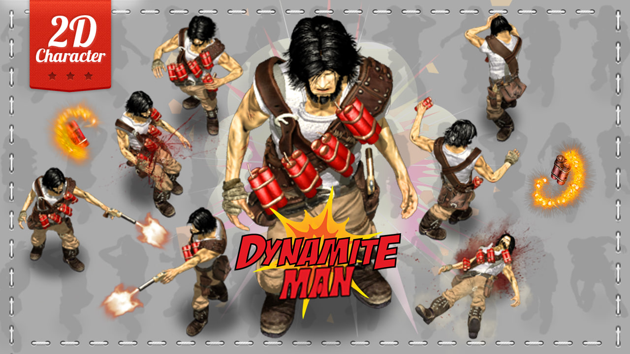 Animation 2d dynamite man