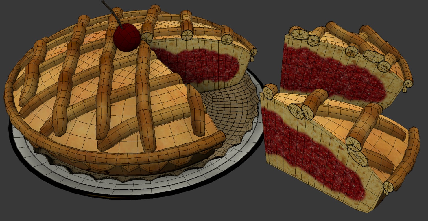 pie pieces 3d max