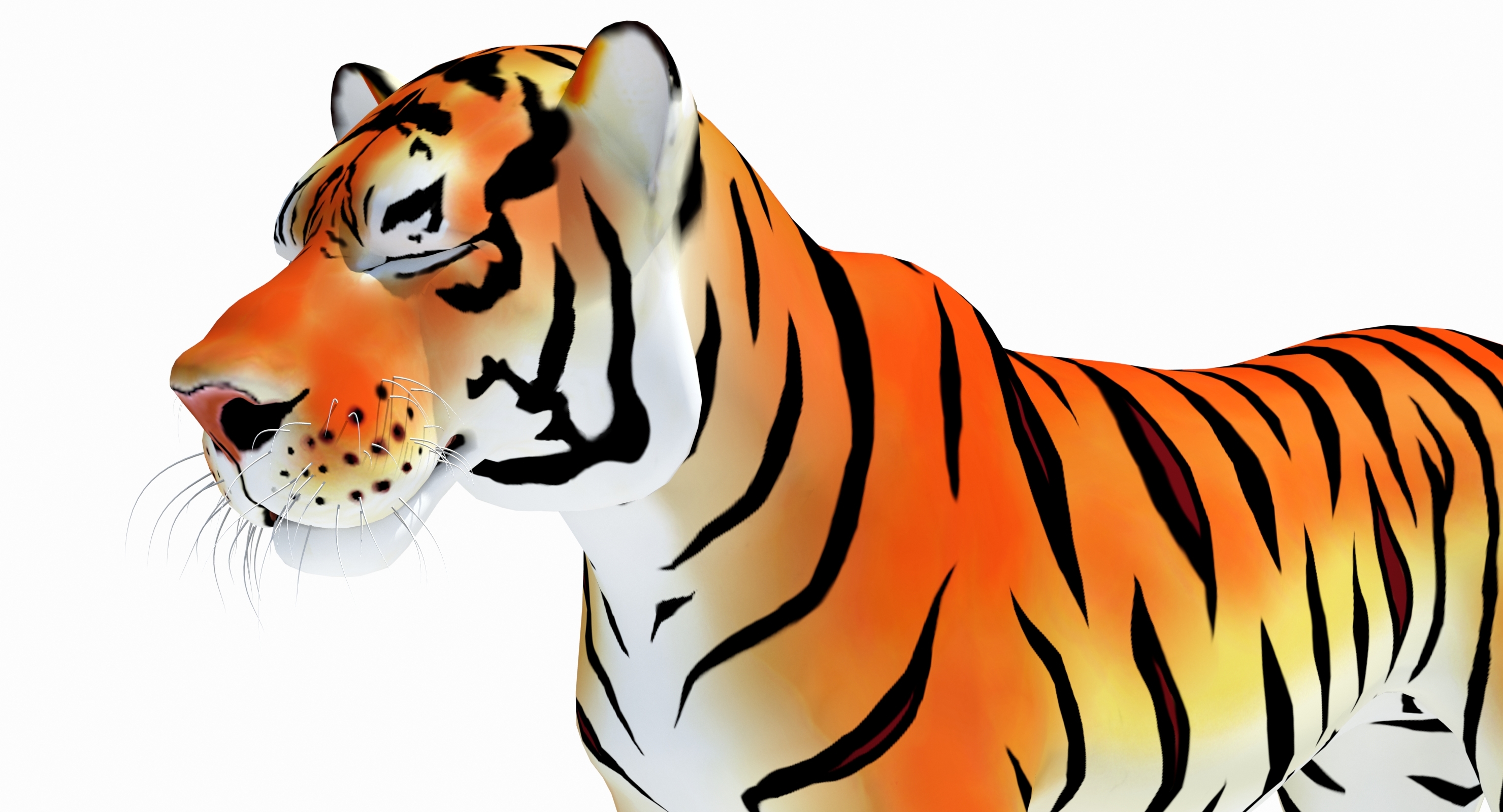 cartoon tiger cat animation 3d max