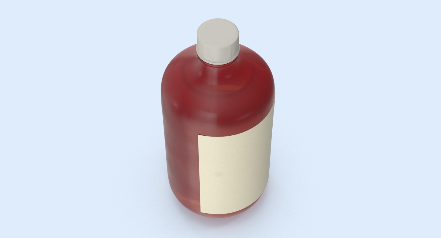 3d model cough-syrup-bottle