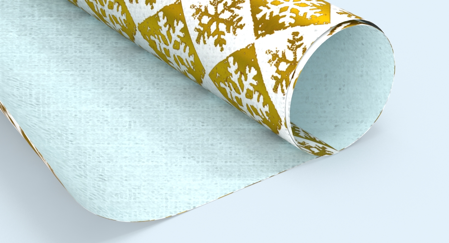 wrapping paper rolls gold 3d max