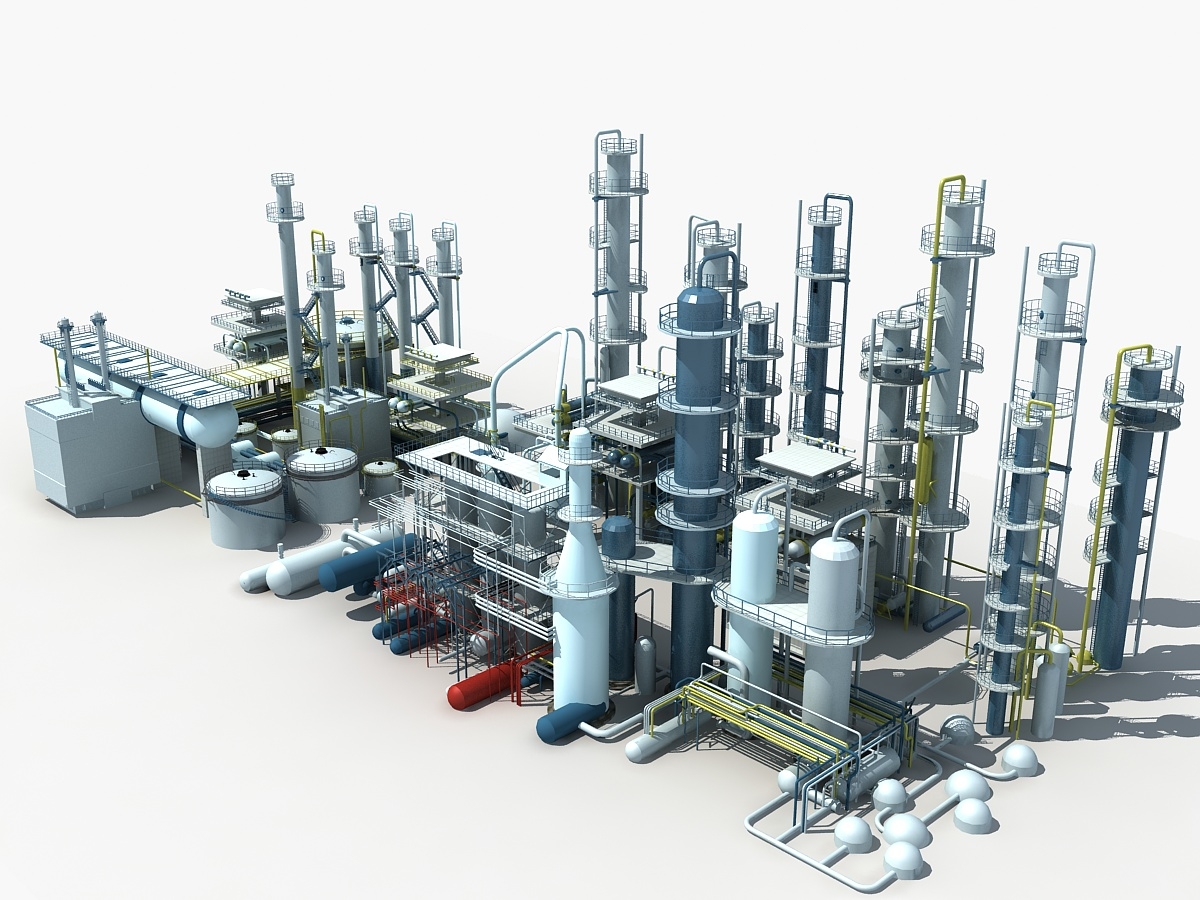 refinery unit 3d model