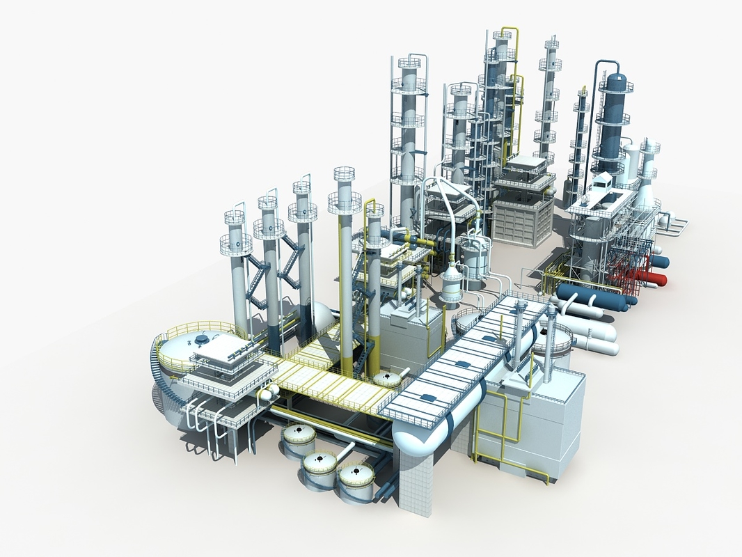 refinery unit 3d model