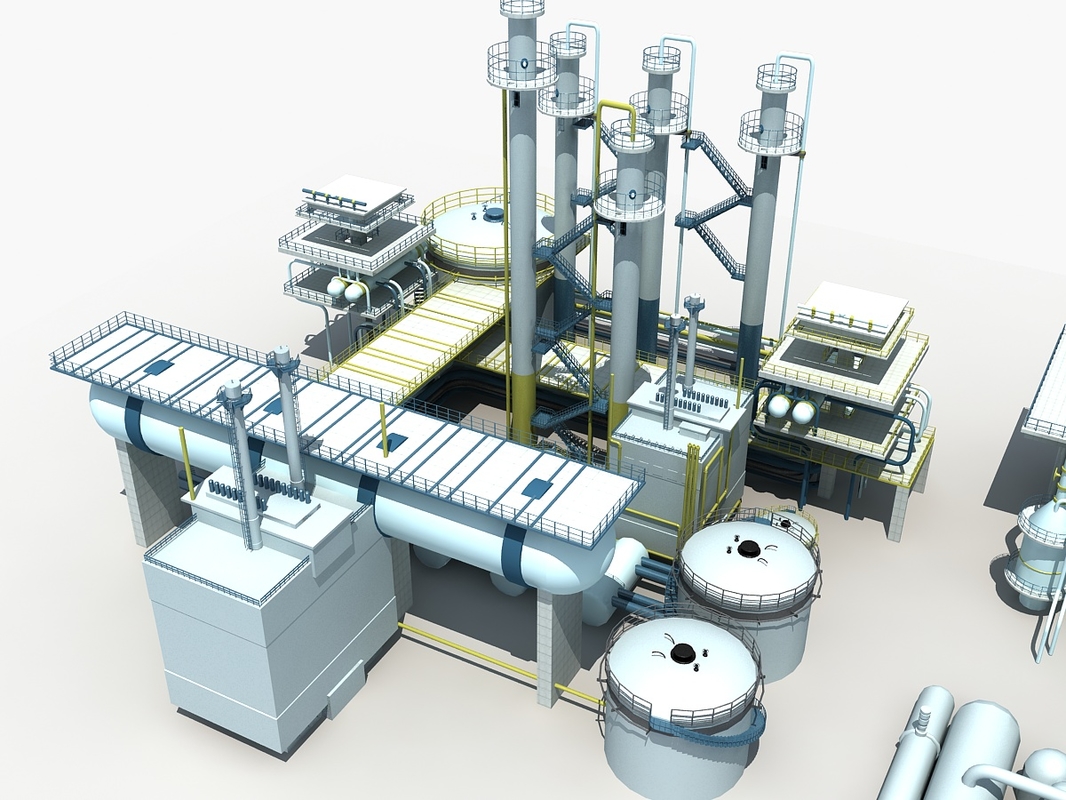 refinery unit 3d model