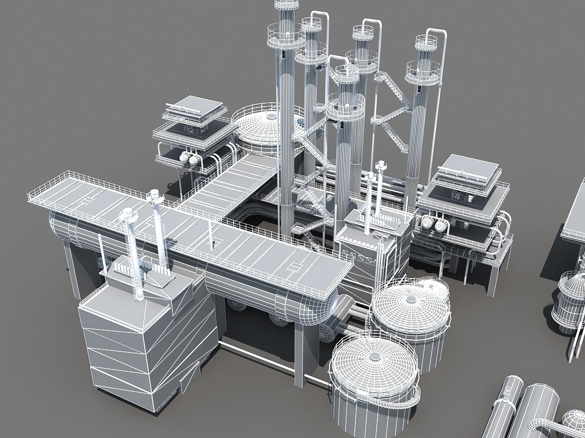 refinery unit 3d model