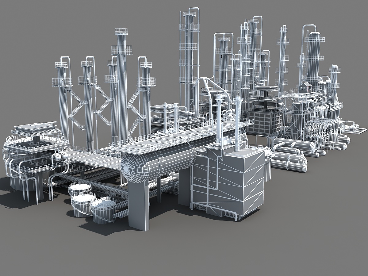 refinery unit 3d model