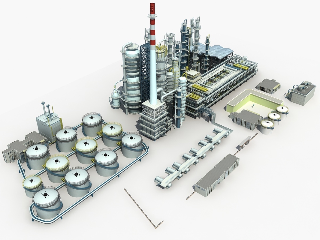 refinery unit 3d max