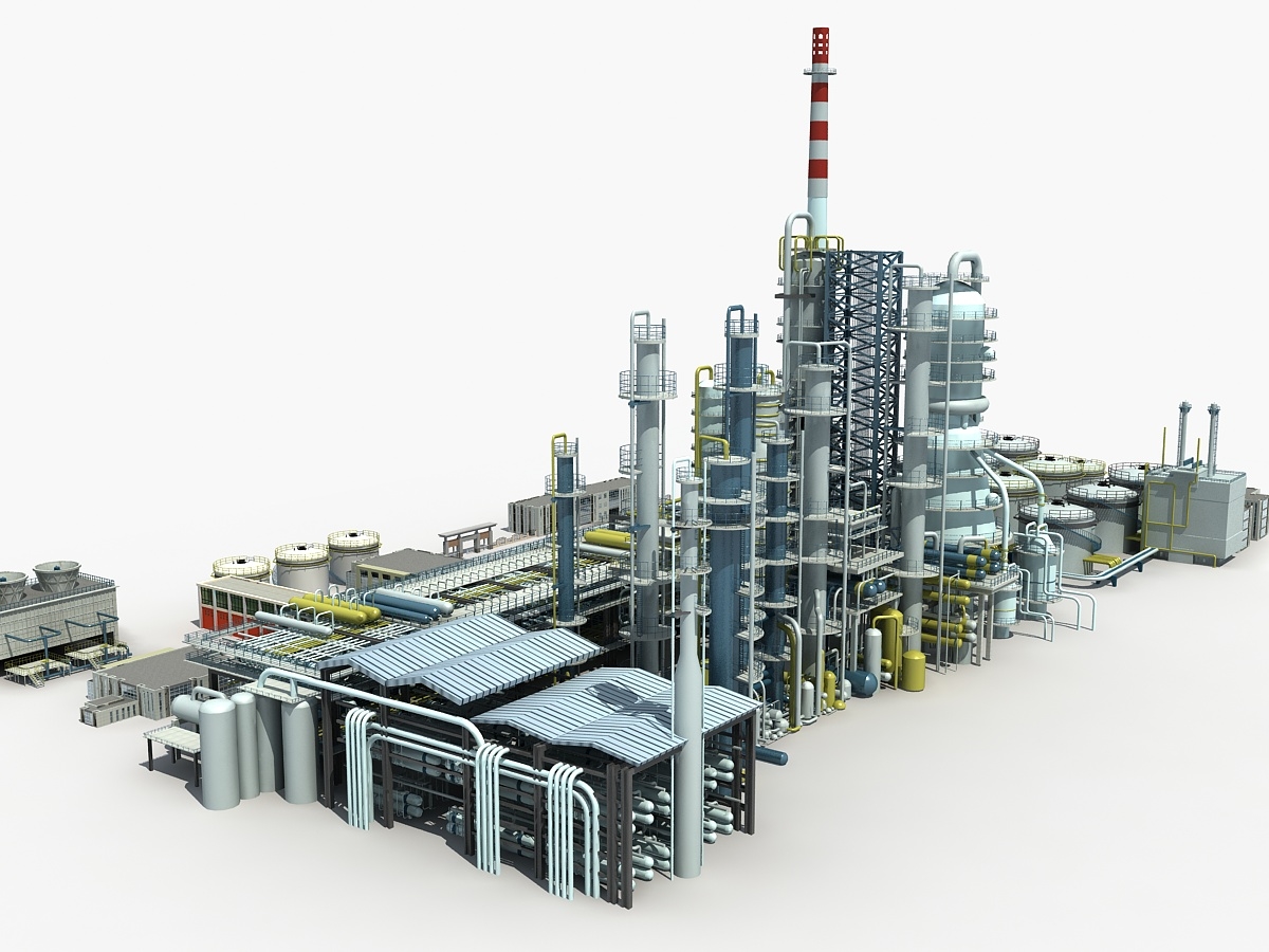 refinery unit 3d max