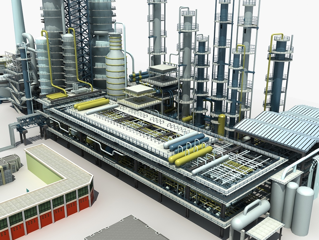 refinery unit 3d max